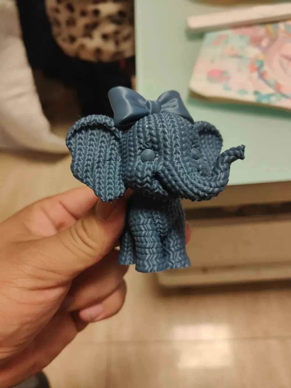 Adorable Knitted Little Elephant - Free 3D Print Model - MakerWorld