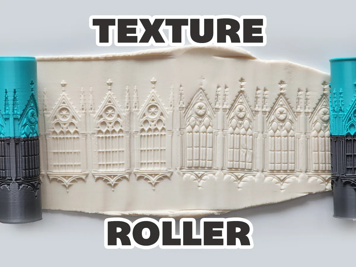 Texture Roller V205 | Gothic Cathedral Windows IV - Free 3D Print Model ...