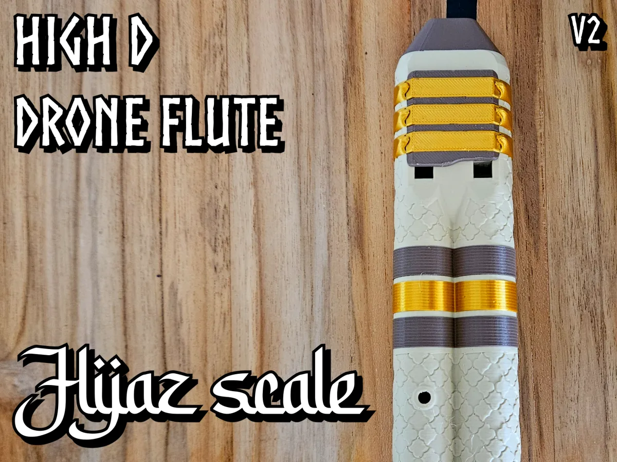 D5 Drone Flute v2 - Hijaz Tuning - Free 3D Print Model - MakerWorld