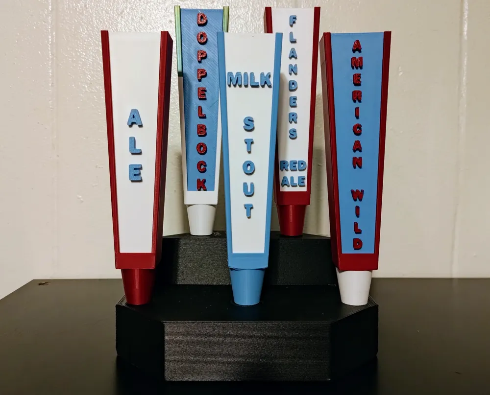 Customizable Beer Tap Handle with Swappable Plates - Free 3D Print ...