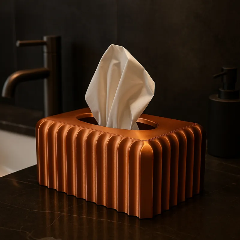 Elegant Tissue Box Holder – Modern Groove Design - Free 3D Print Model ...
