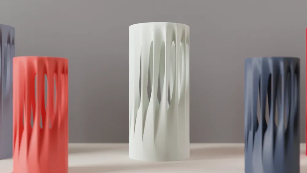 Unique Vase. Modern Decor Sliced Vase by Abstractia Design - MakerWorld