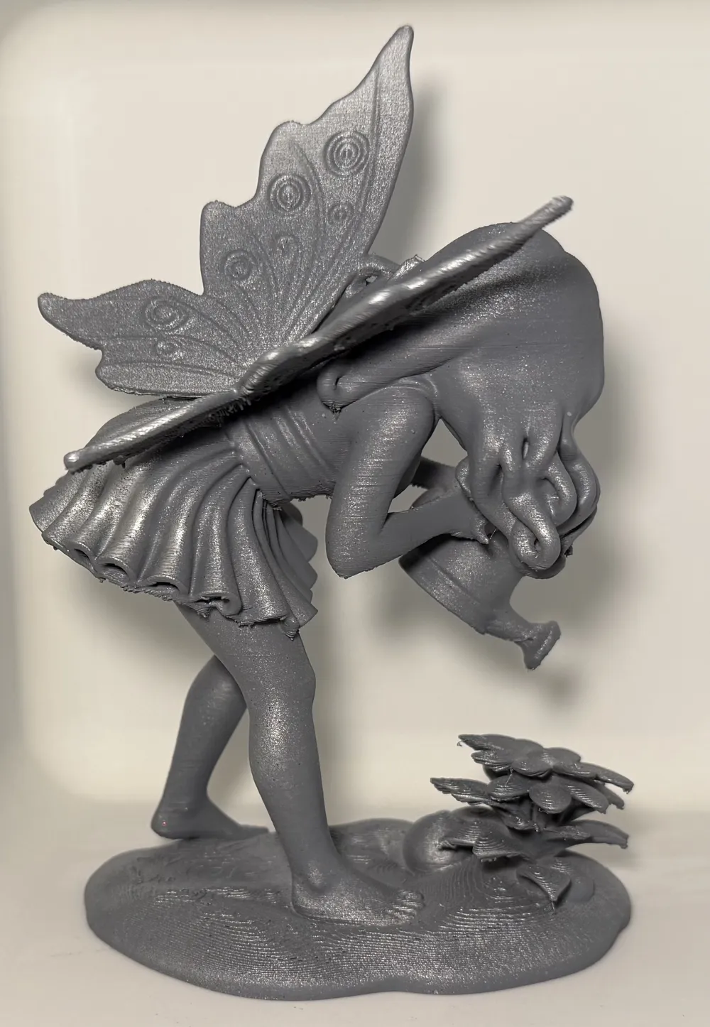 Beautiful Garden Fairy Watering Her Flowers - Free 3D Print Model ...