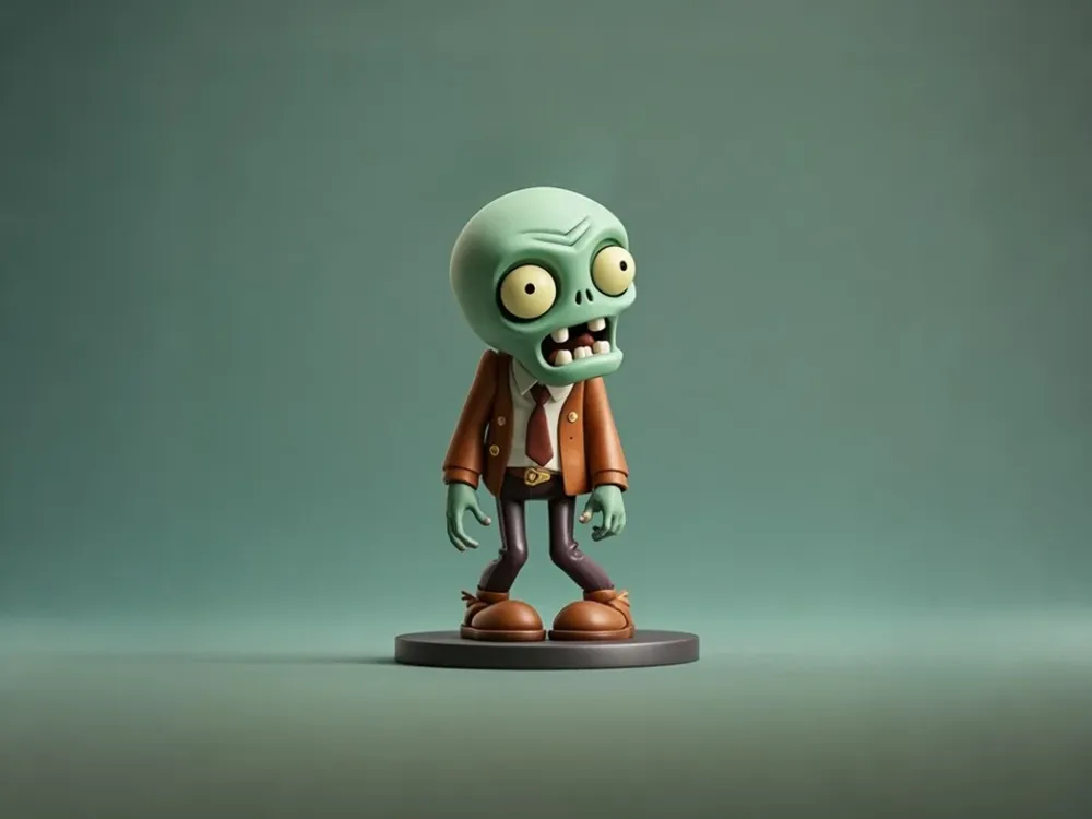 Plants vs Zombies - Normal Zombie Display - Free 3D Print Model ...