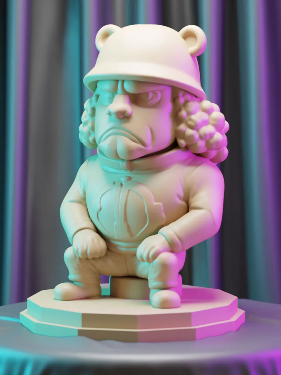 One Piece Bartholomew Kuma Inspired Chibi Figure by darkovy MakerWorld ...