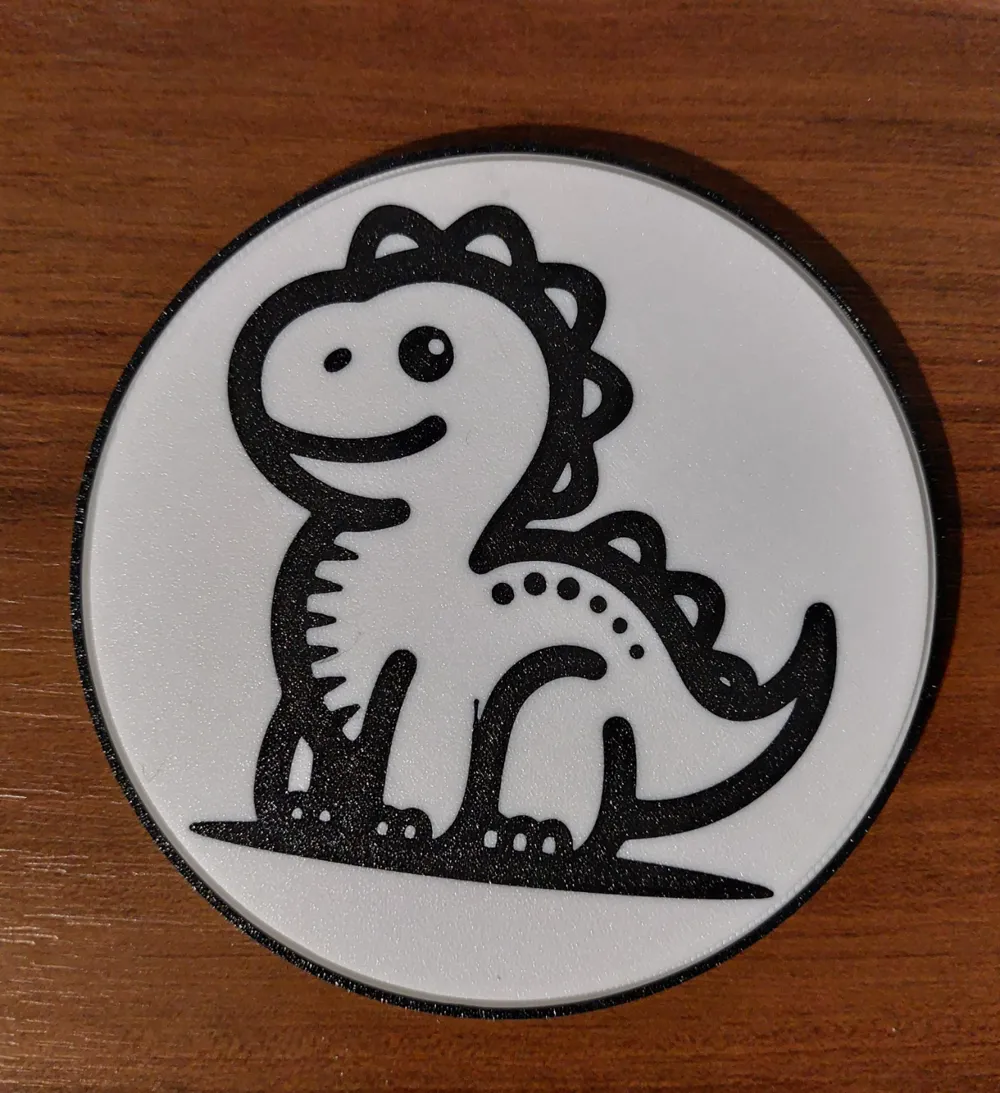 Dinosaur coaster by CustomCreations - MakerWorld