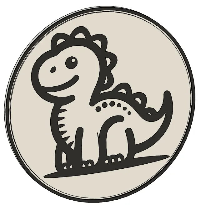 Dinosaur coaster by CustomCreations - MakerWorld