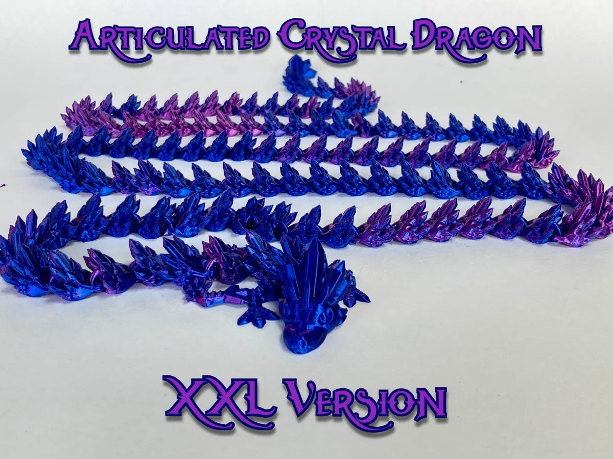 5ft long XXXL crystal dragon - Free 3D Print Model - MakerWorld