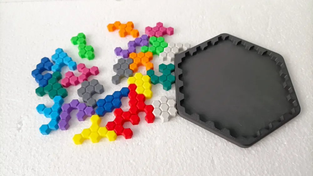PUZZLE EXAGONOS - Modelo de impresión 3D gratuito - MakerWorld
