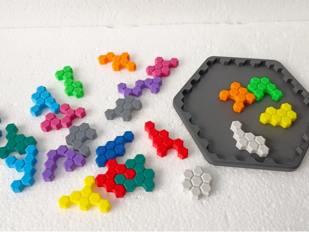 PUZZLE EXAGONOS - Modelo de impresión 3D gratuito - MakerWorld