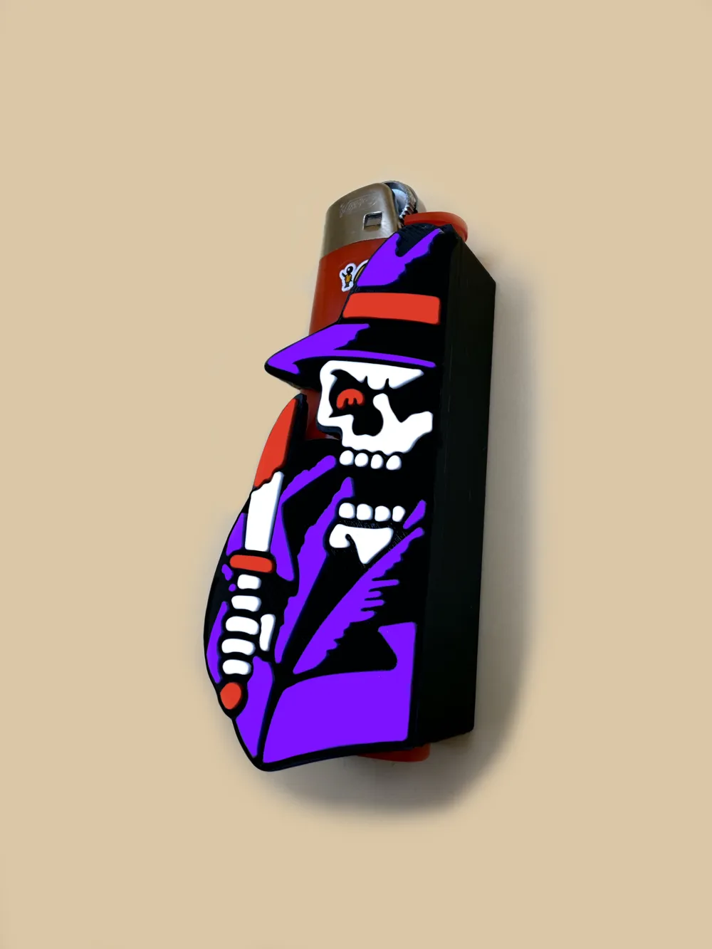 Creeping Skull lighter case by BatChips MakerWorld: Download Free 3D Models
