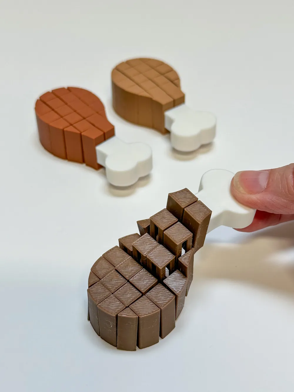Mini Pixel Turkey Leg Fidget - Free 3D Print Model - MakerWorld