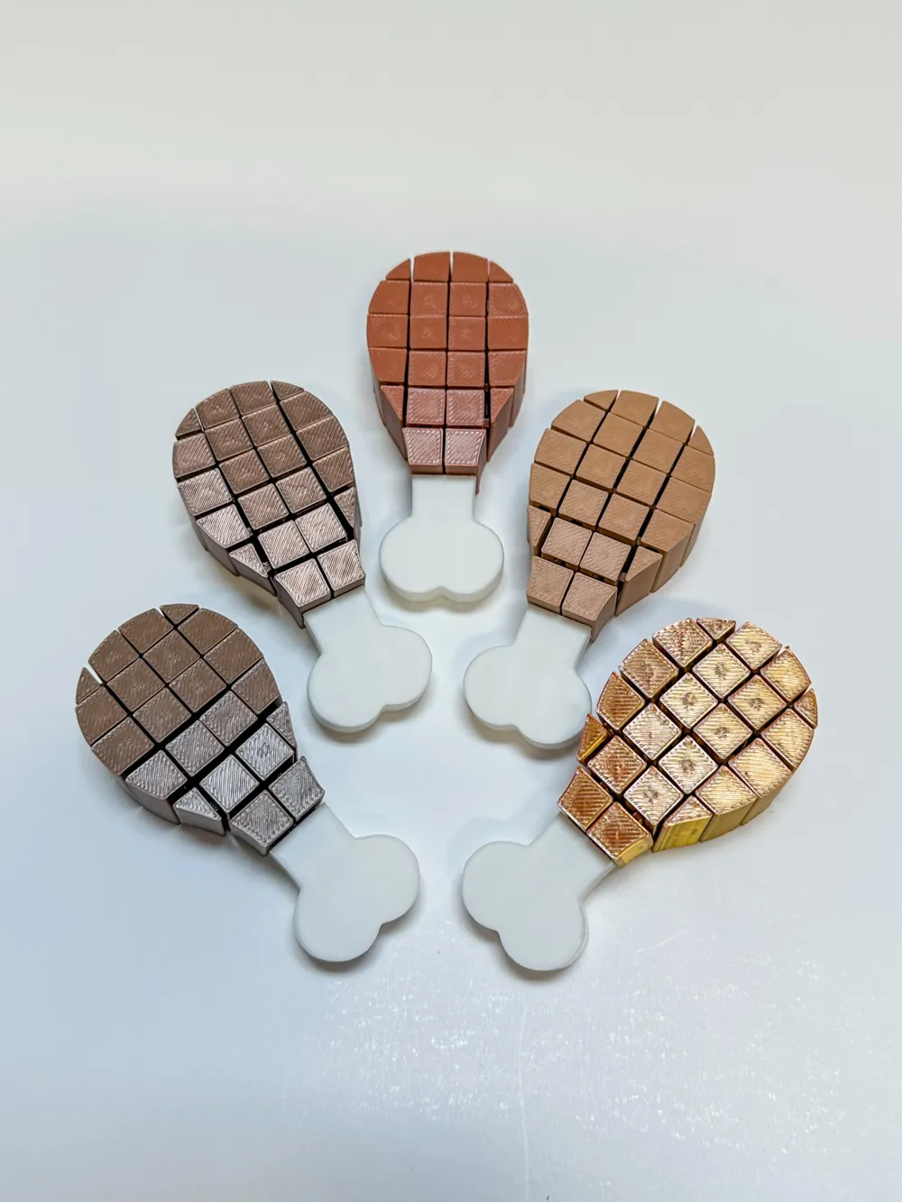 Mini Pixel Turkey Leg Fidget by 3DPmom MakerWorld: Download Free 3D Models