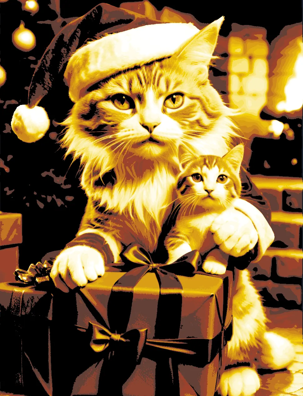 2Dart : Christmas time for Santa's cat and kitten by StatusD112 - MakerWorld