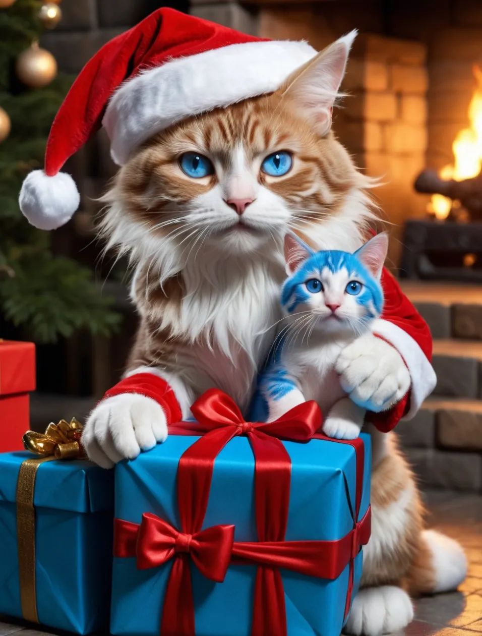 2Dart : Christmas time for Santa's cat and kitten by StatusD112 - MakerWorld