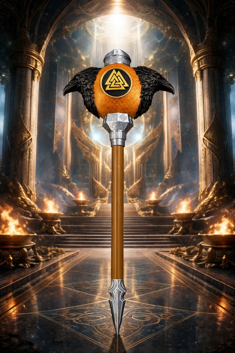 Scepter of Asgard – LED Optional - Free 3D Print Model - MakerWorld