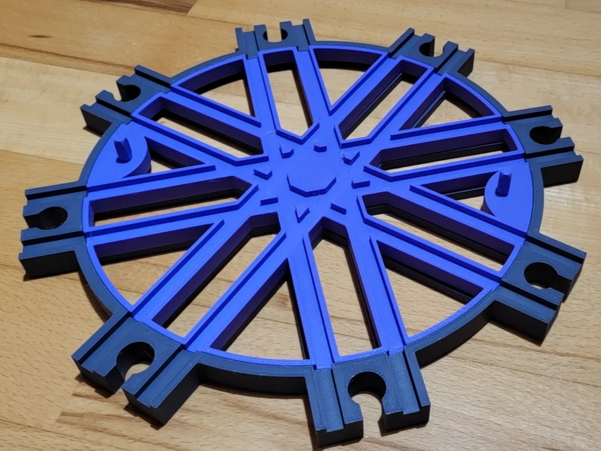 XL skeleton turntable / crossroad wood train brio - Free 3D Print Model ...