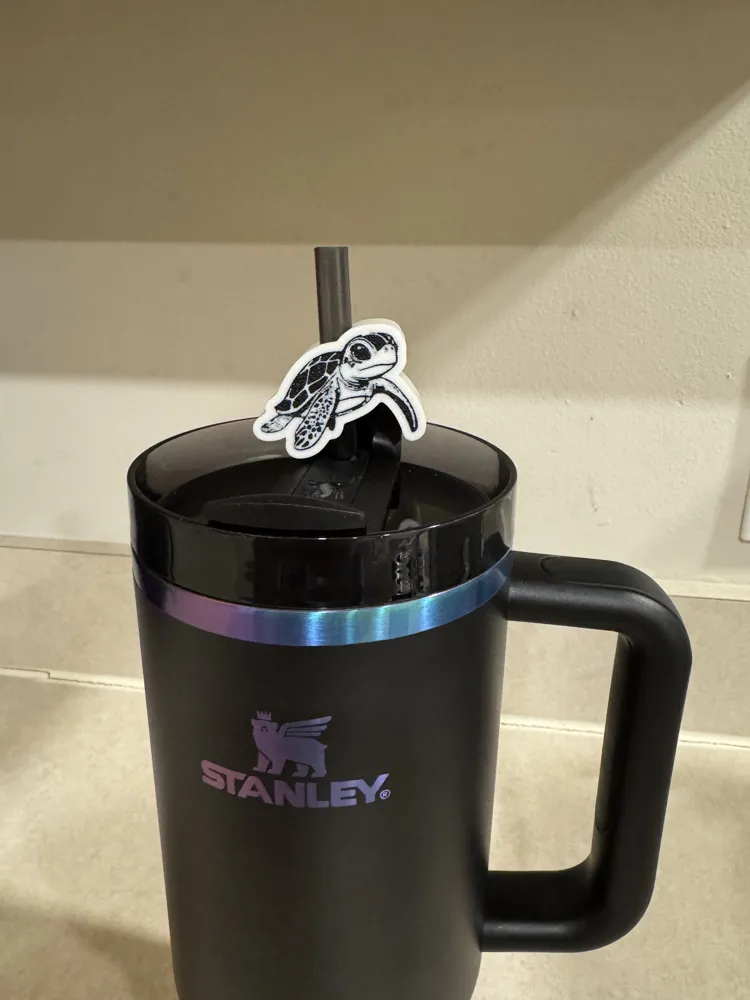 Sea Turtle Stanley Cup Straw Topper by Carman3D MakerWorld: Download ...