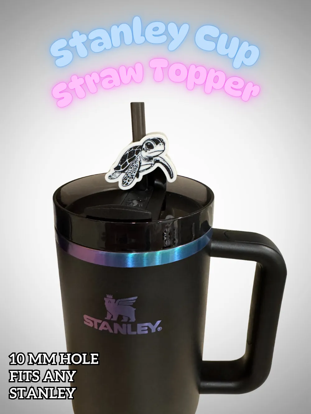 Sea Turtle Stanley Cup Straw Topper by Carman3D MakerWorld: Download ...