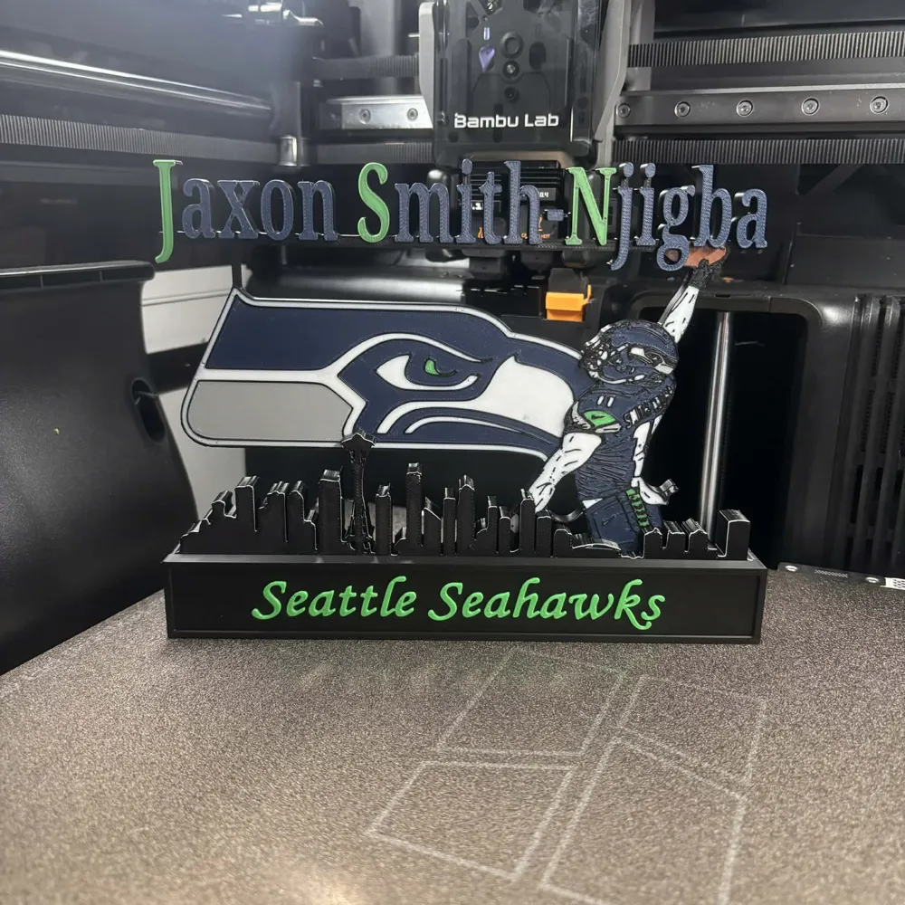 NFL - Seattle Seahawks Jaxon Smith-Njigba display! - Free 3D Print ...