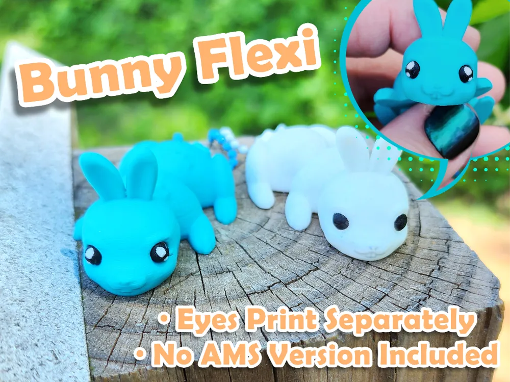 Bunny Rabbit Flexi, Quick Printing by Cosmo Moore MakerWorld: Download ...