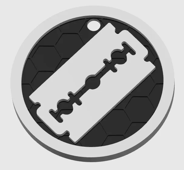 Razor Blade Keychain (Honeycomb) - Free 3D Print Model - MakerWorld