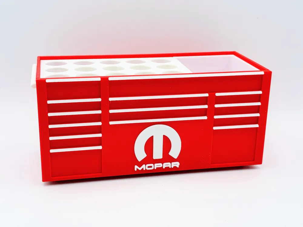 Mopar inspired desk toolbox organizer pen holder - Free 3D Print Model ...
