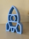 Rocket Shelf|Space Decor|No Supports - Free 3D Print Model - MakerWorld