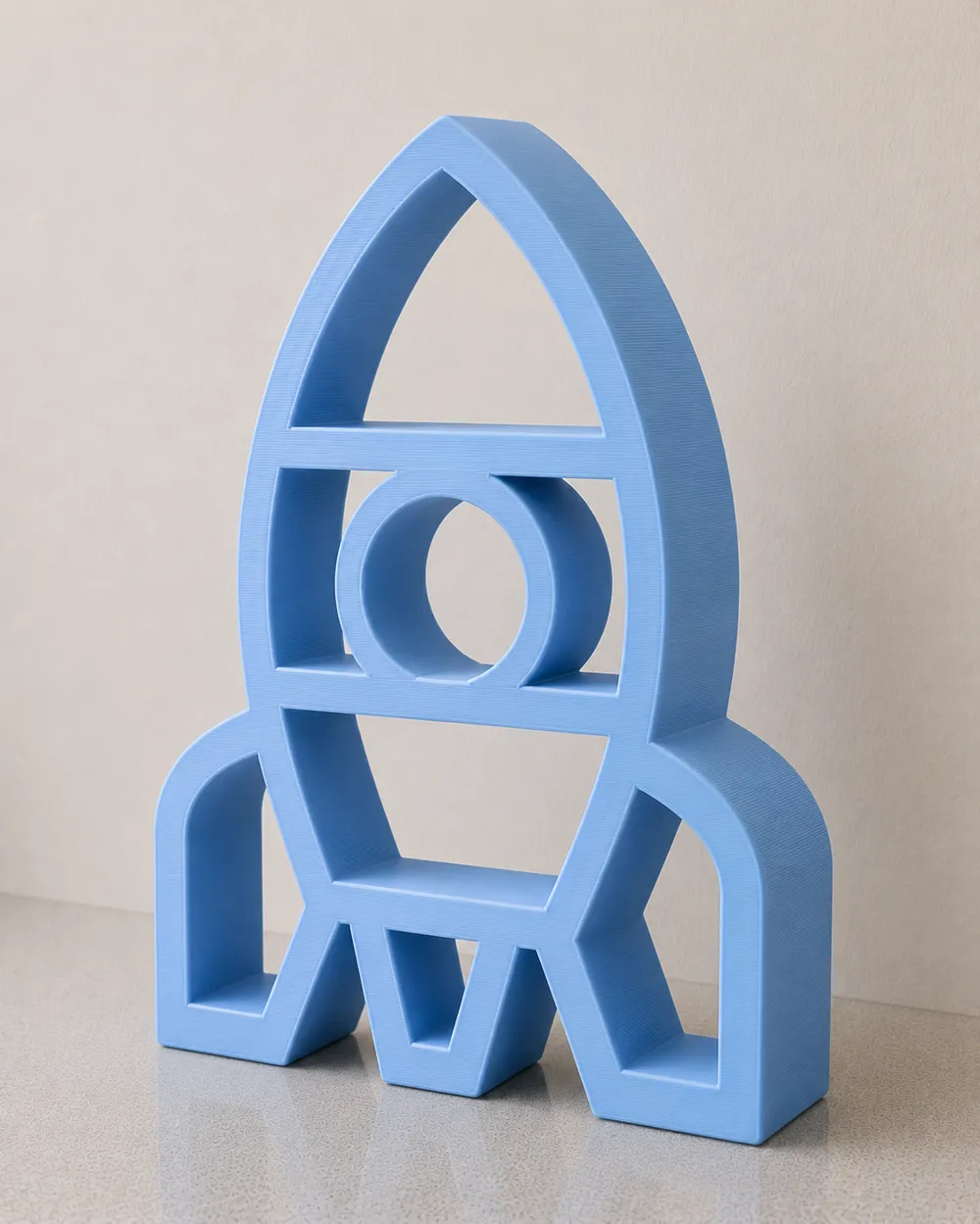 Rocket Shelf|Space Decor|No Supports - Free 3D Print Model - MakerWorld