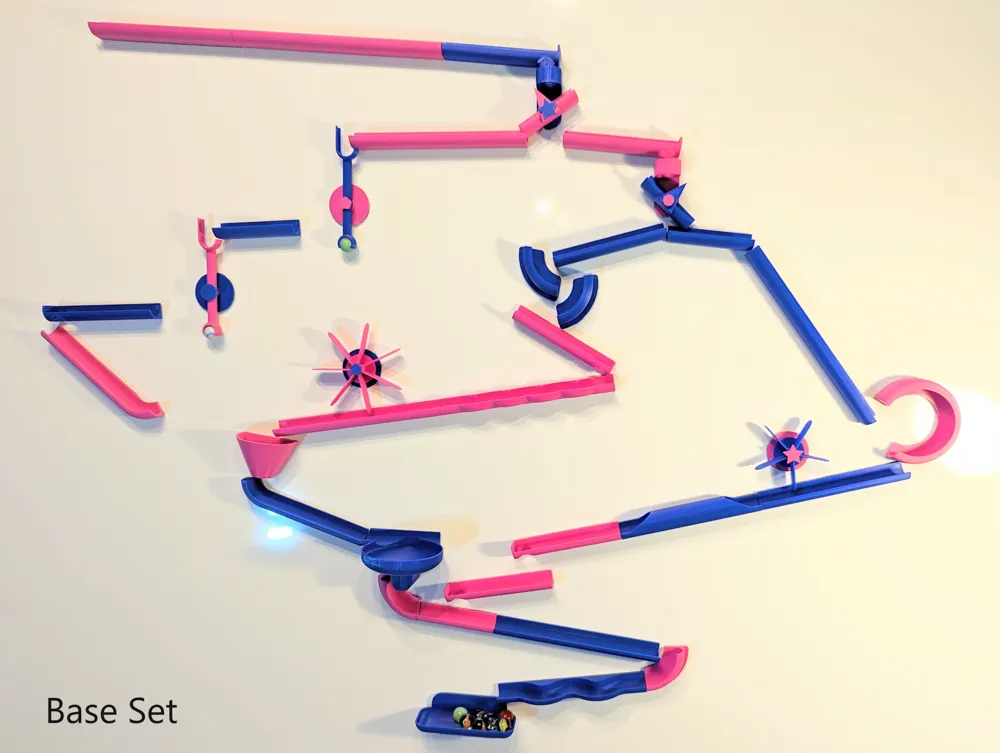 Marvelous Magnetic Marble Run - Base Set - Free 3D Print Model - MakerWorld