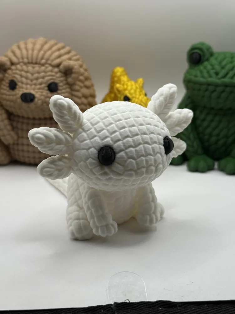 Chunky Crochet Axolotl - Free 3D Print Model - MakerWorld
