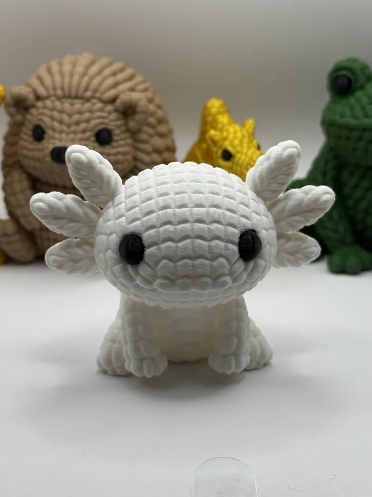 Chunky Crochet Axolotl - Free 3D Print Model - MakerWorld
