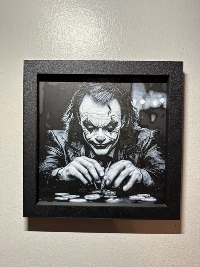 Joker Color Lithophane and Frame by Hey Ben MakerWorld: Download Free ...