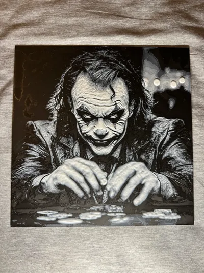 Joker Color Lithophane and Frame by Hey Ben MakerWorld: Download Free ...