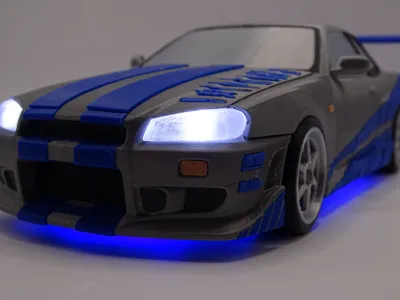Nissan Skyline GT-R R34 (F&F) + RGB Neon & Lights by Mr.Rod MakerWorld ...