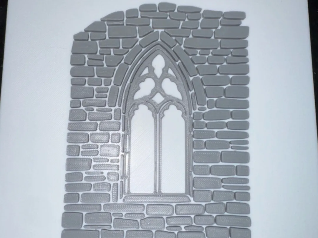 Gothic Stone Window Relief - Free 3D Print Model - MakerWorld