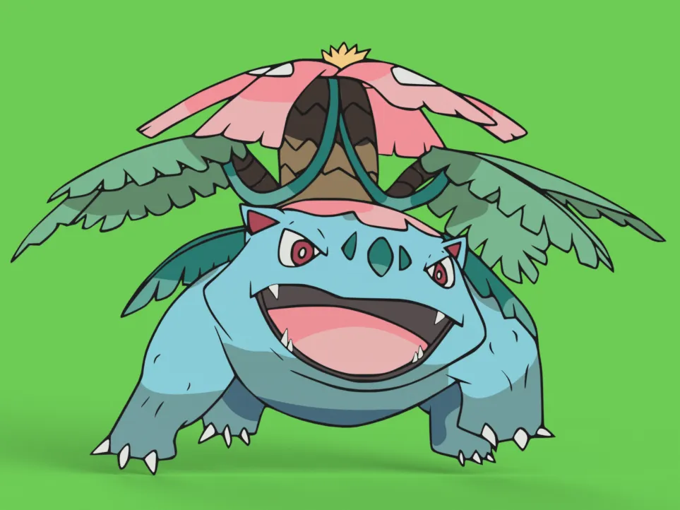 Mega Venusaur Wall Art by Sitsero - MakerWorld