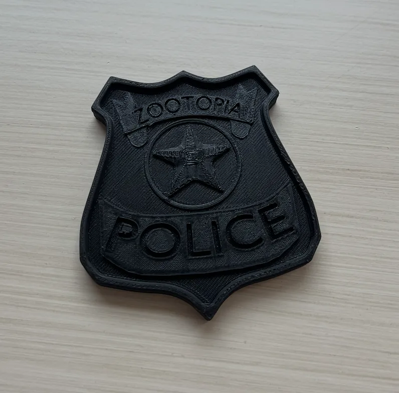 Zootopia Police Badge - Free 3D Print Model - MakerWorld