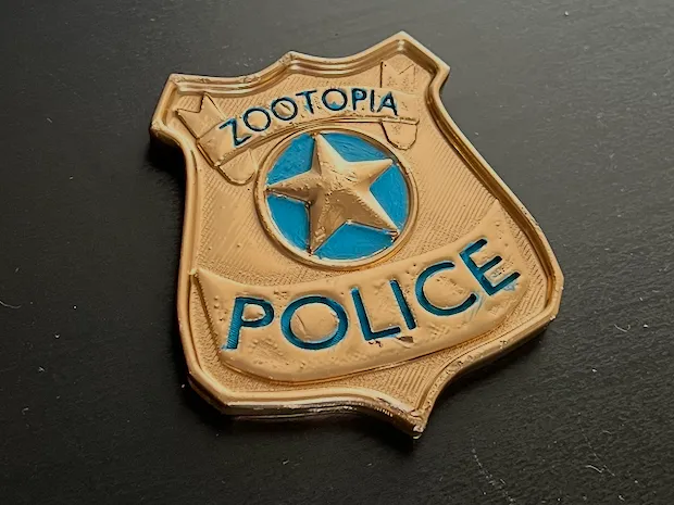 Zootopia Police Badge - Free 3D Print Model - MakerWorld