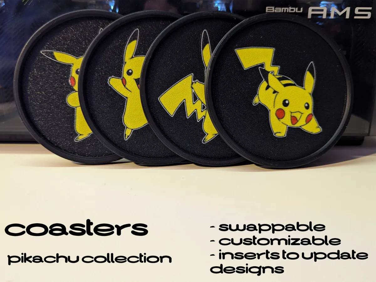 Pikachu Coaster Set - SFModular Type A by Snicklefritz MakerWorld ...