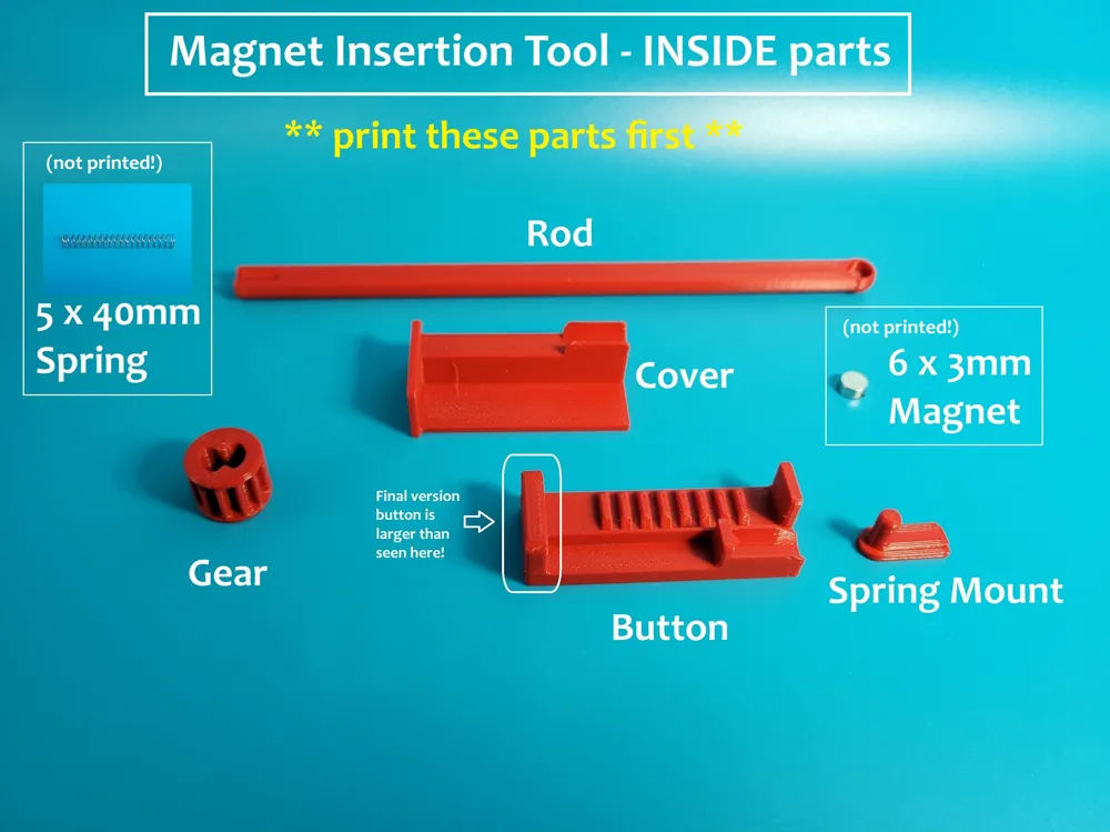 Magnet Insertion Tool (Low Profile) - Free 3D Print Model - MakerWorld