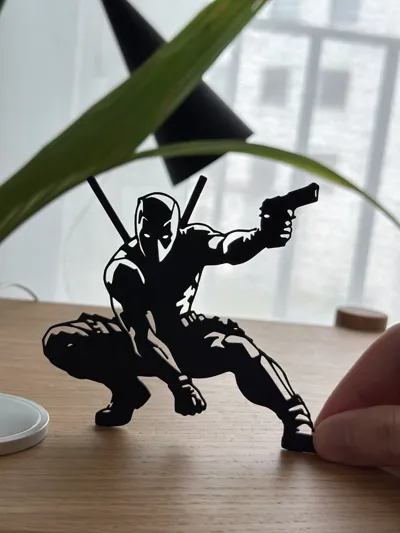 Deadpool 2D Art Silhouette Wall Art by BluB - MakerWorld