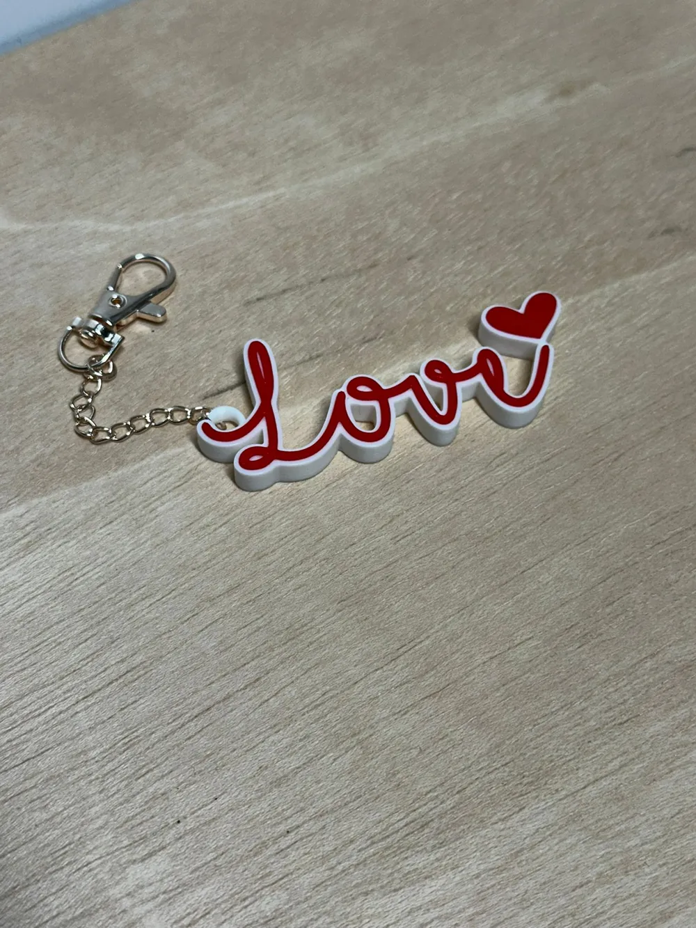 Love Word Keychain - Free 3D Print Model - MakerWorld