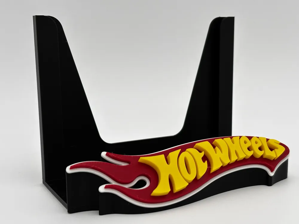 Hot Wheels Stand with Logo for Premium Hot Wheels - Free 3D Print Model ...