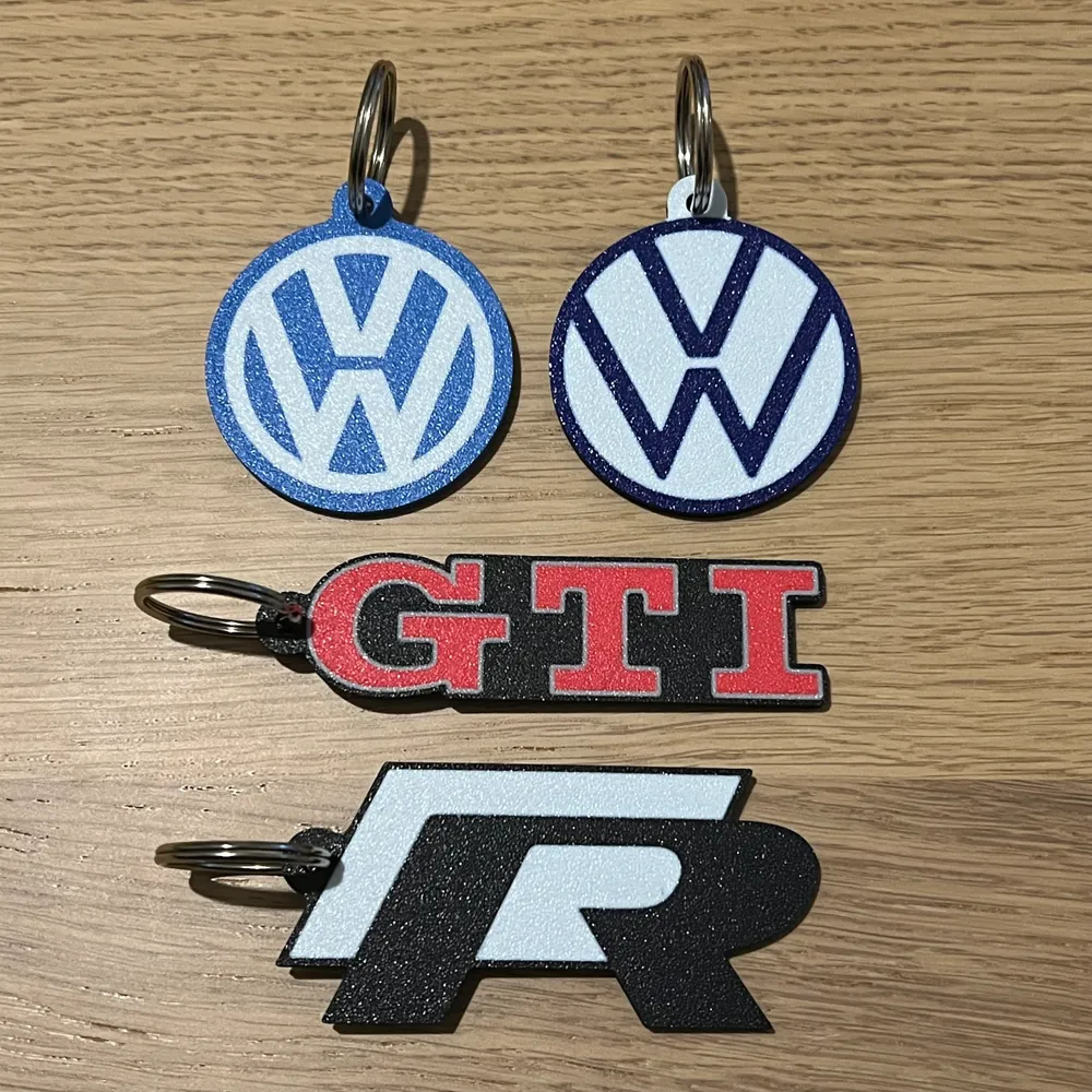 VW Volkswagen keychain - R keychain by 3Dingo - MakerWorld