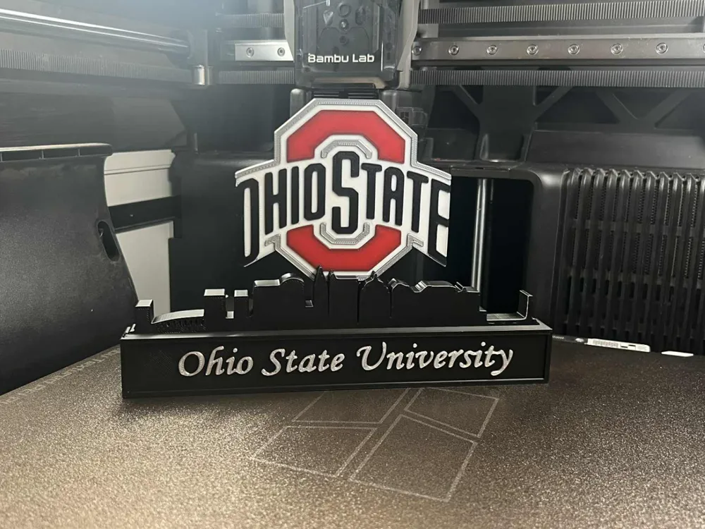 Ohio State university with skyline - Free 3D Print Model - MakerWorld