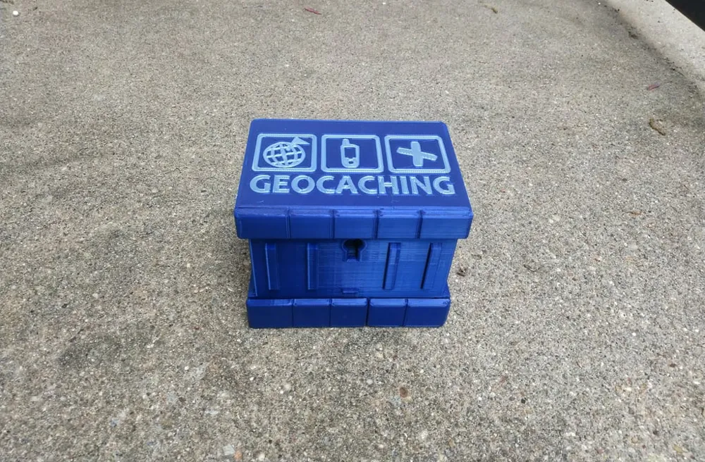 Secret Geocaching Box Lid Remixed by CheeseMcGee - MakerWorld