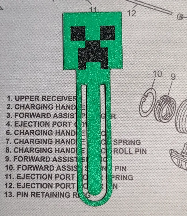 Minecraft CREEPER Bookmark by Society ROAR 3D - MakerWorld