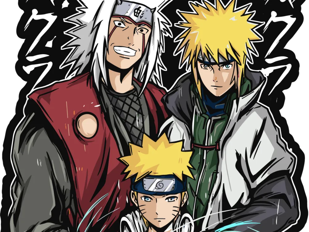 Jiraiya, Minato, Naruto by SuhReel - MakerWorld
