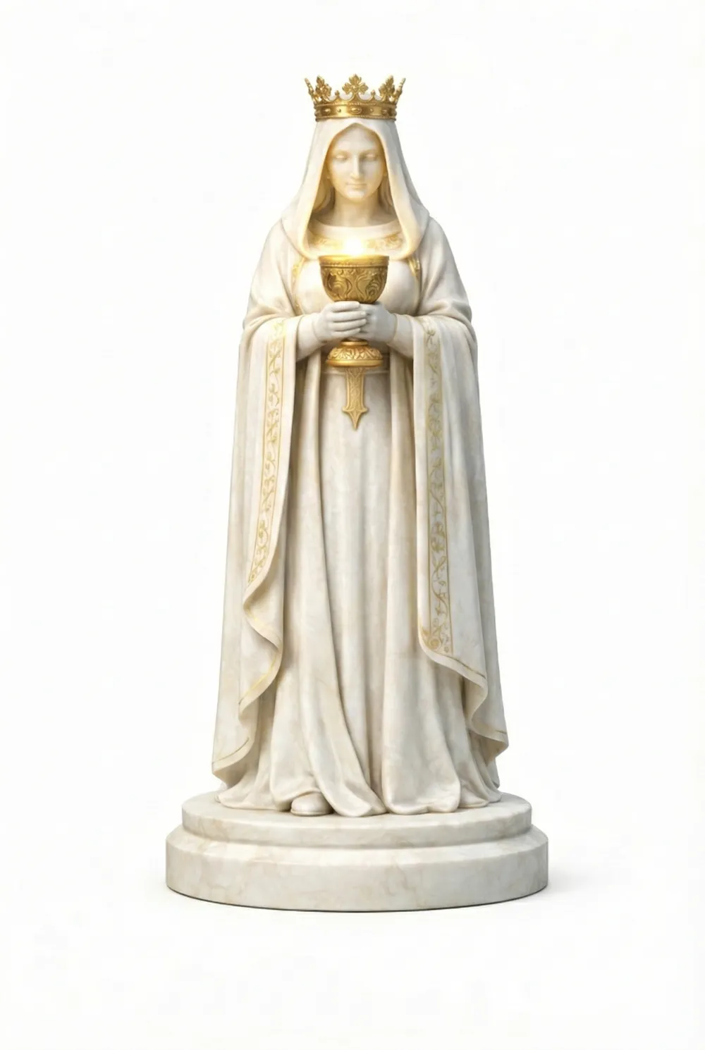 Templar Queen | Medieval Chess Statue - Free 3D Print Model - MakerWorld